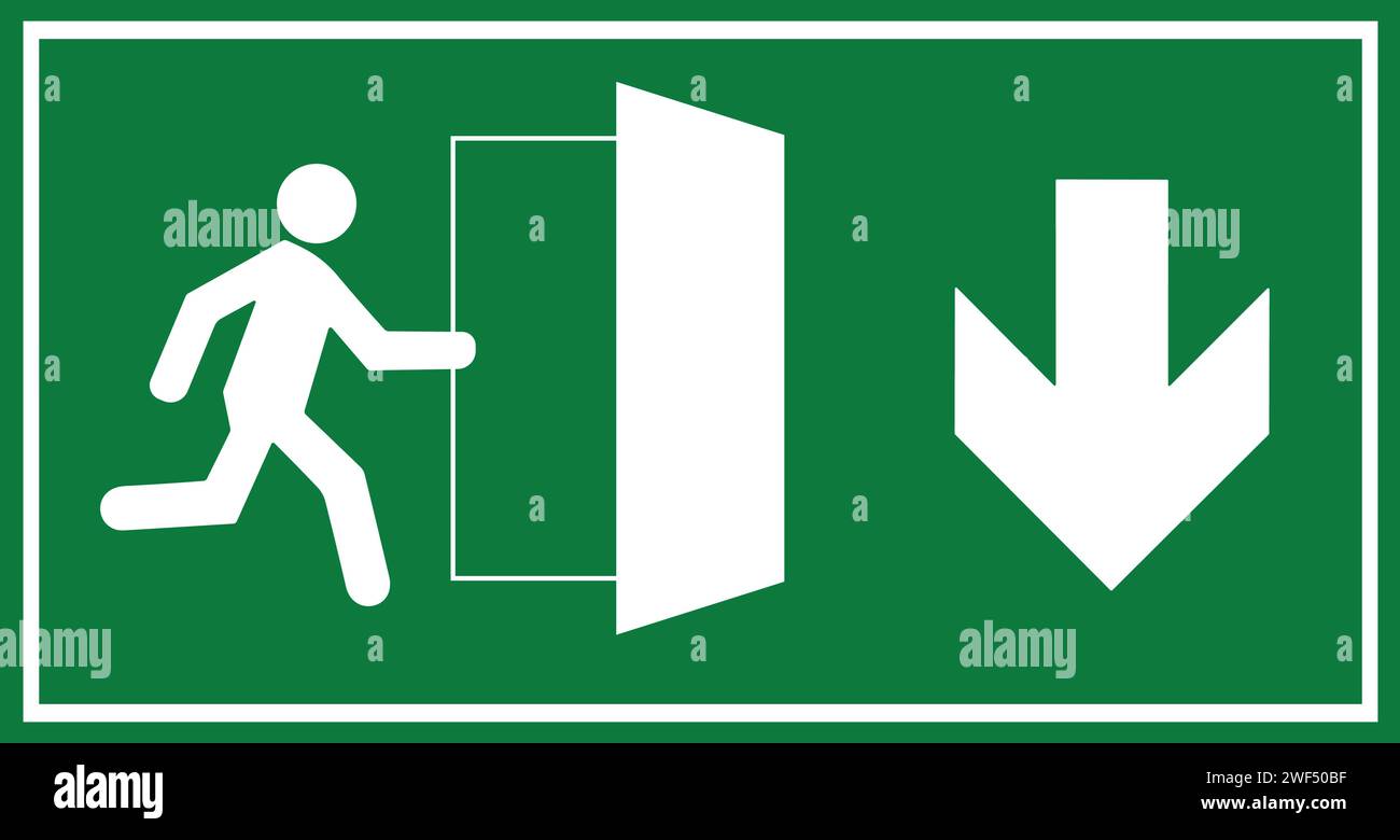 Emergency fire exit sign, Emergency sign, Emergency exit, Emergency ...