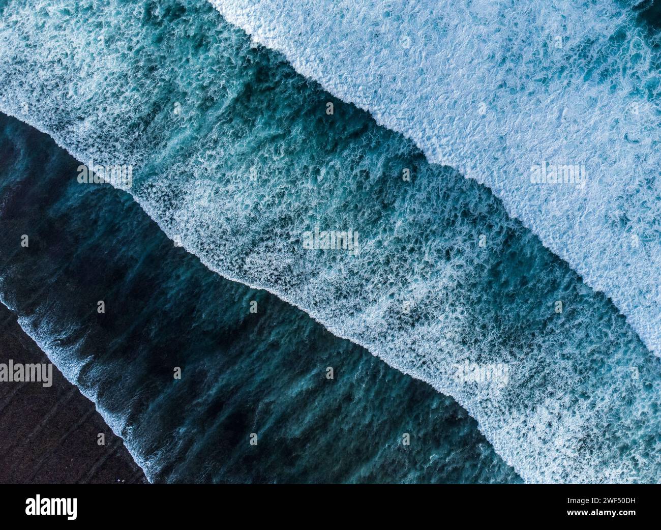 Drone view coastline waves rolling hi-res stock photography and images ...