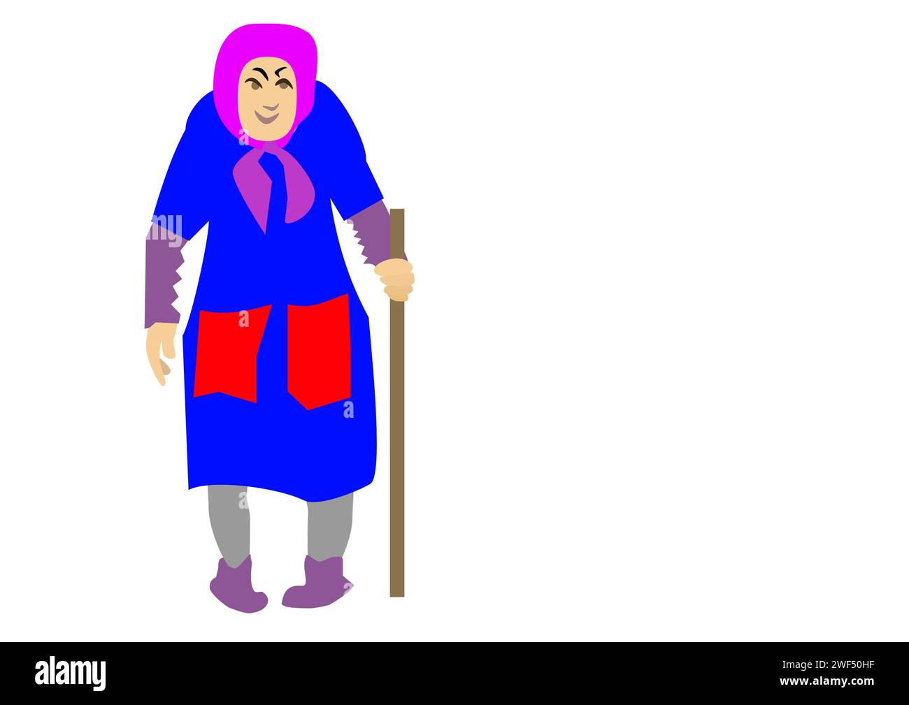 Walking stick portrait senior Cut Out Stock Images & Pictures - Alamy