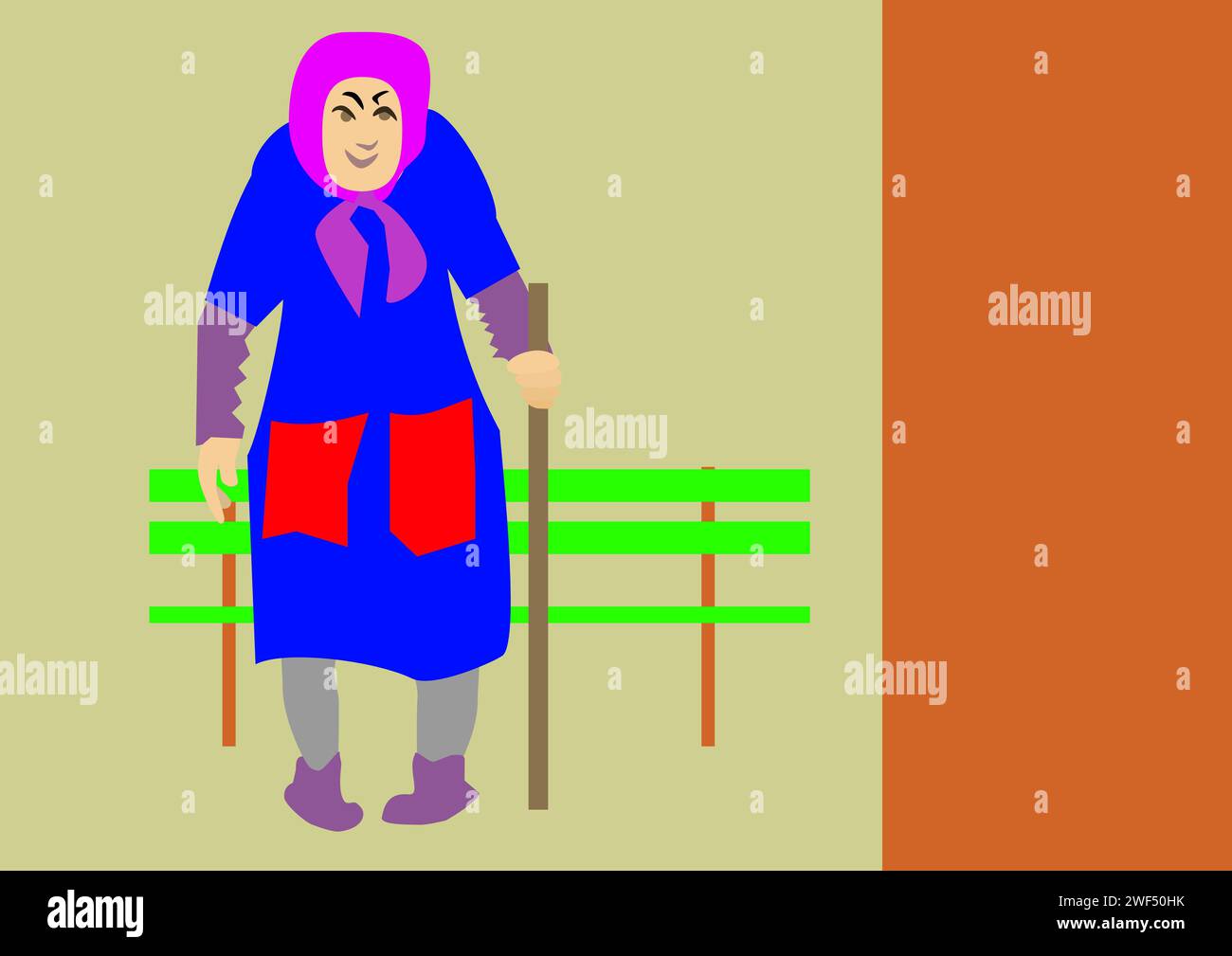 Cartoon walking stick hi-res stock photography and images - Alamy