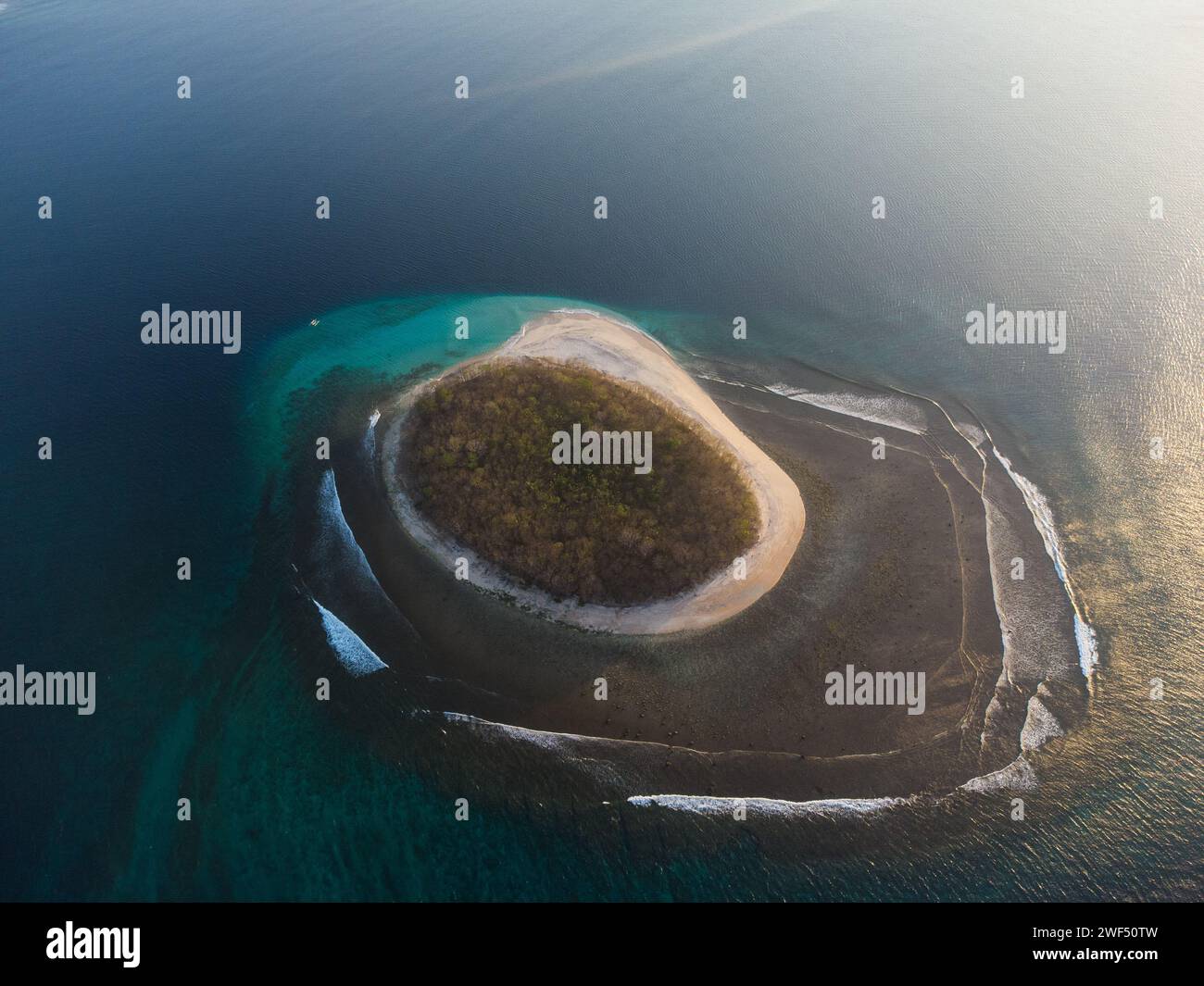 Aerial drone atoll tropical island hi-res stock photography and images ...