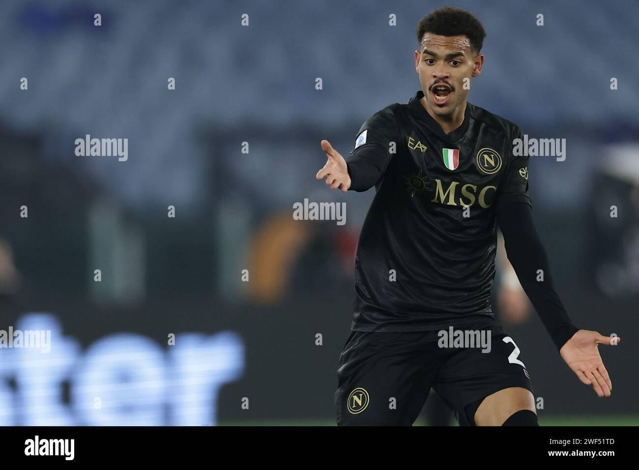 SSC Napoli’s Belgian forward Cyril Ngonge looks during the Serie A ...