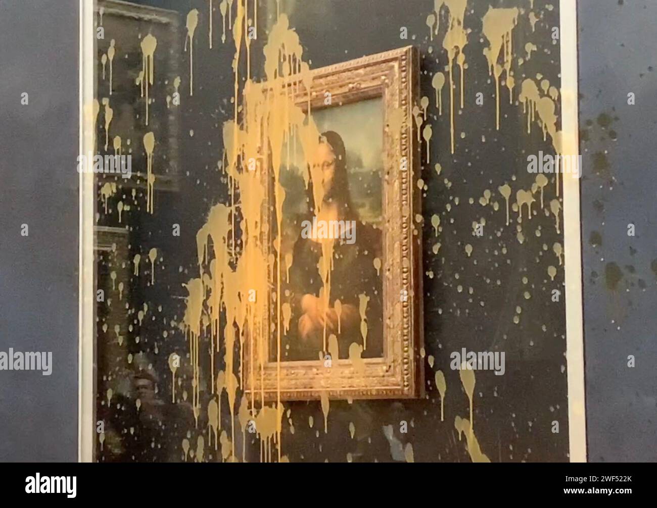 Paris, France. 28th Jan, 2024. A screen grab captured from a video ...
