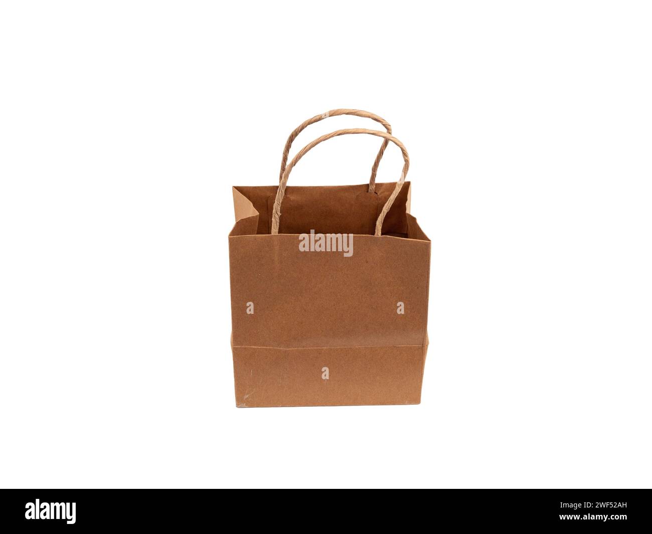 Paper bag on a white background. Paper bag close up Stock Photo - Alamy
