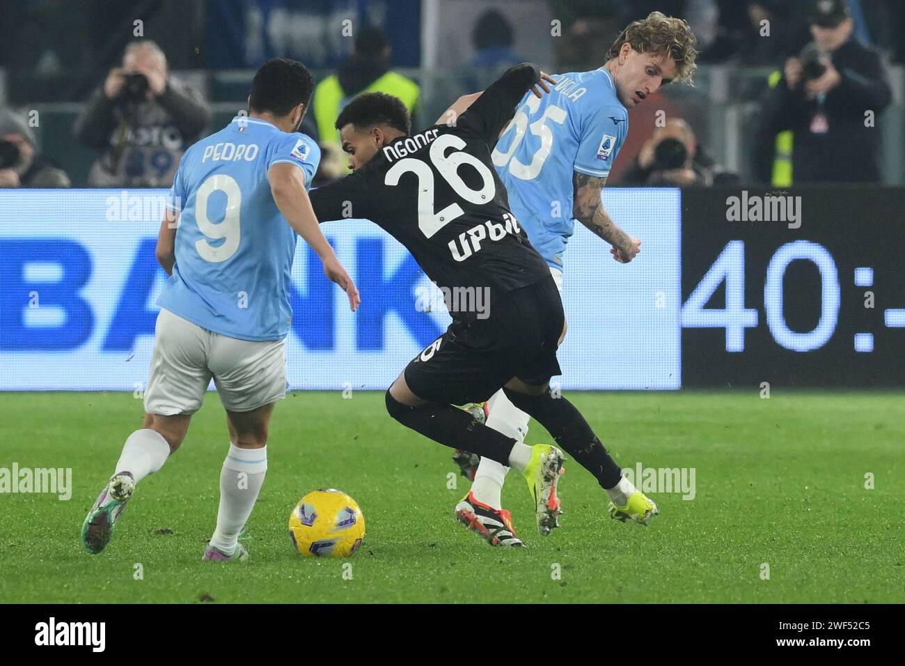 Roma, Italy, 28, January 2024 Cyril Ngonge of SSC Napoli competes for ...