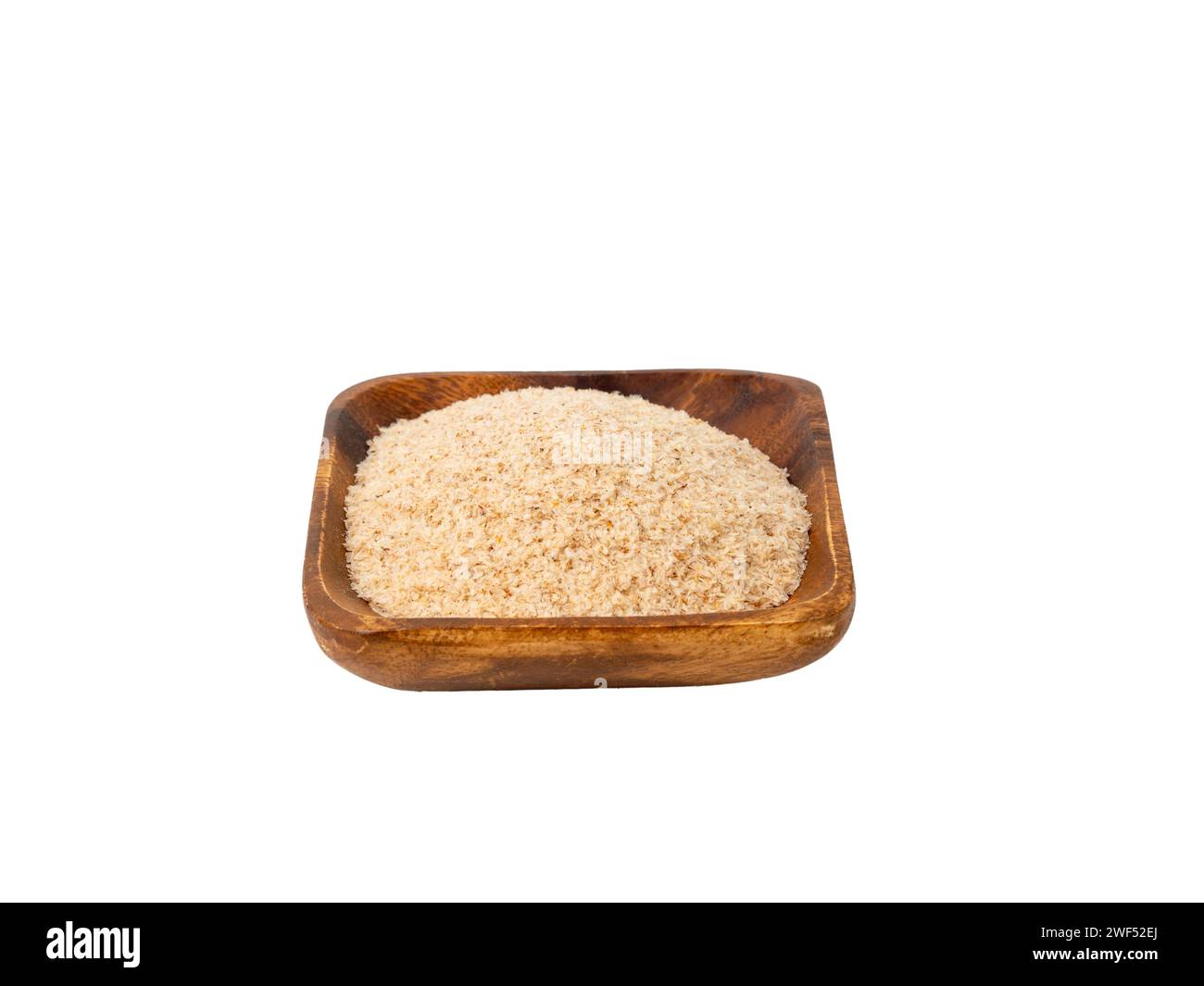 Dietary supplement in the form of fiber on a white background. Fiber ...