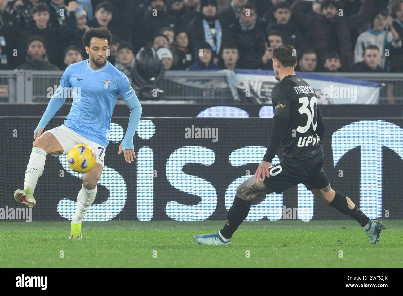Roma, Italy, 28, January 2024 Felipe Anderson of SS Laziol competes for ...