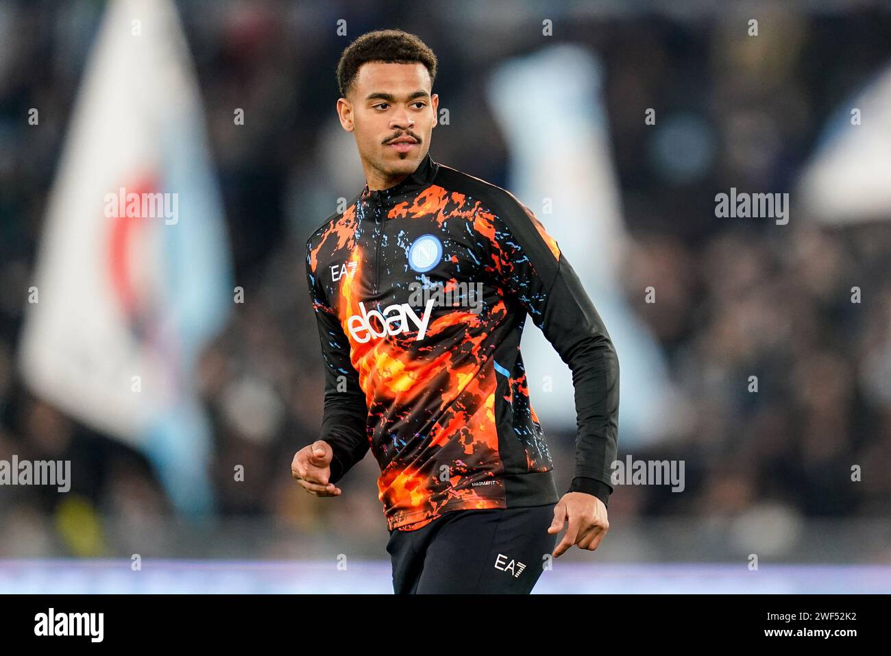 Rome, Italy. 28th Jan, 2024. Cyril Ngonge of SSC Napoli looks on during ...
