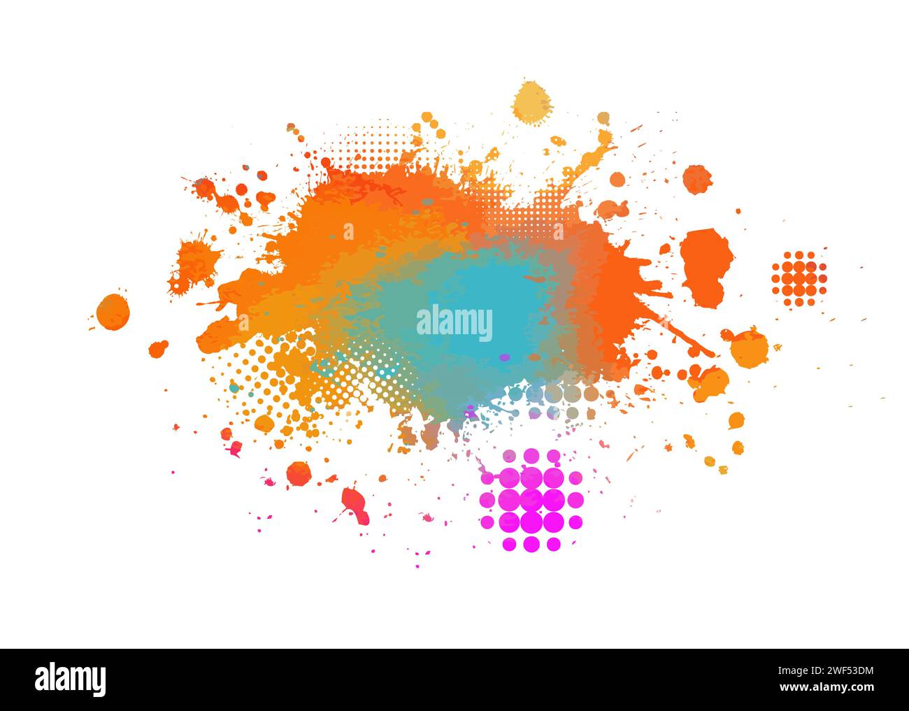 Colored blot object. hand drawing. Not AI, Vector illustration Stock ...