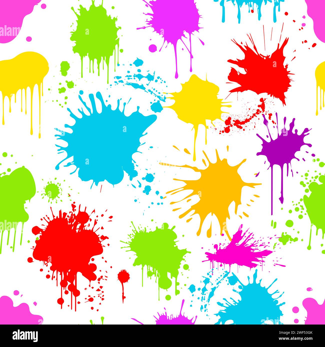 Seamless background colored blots. hand drawing. Not AI, Vector ...