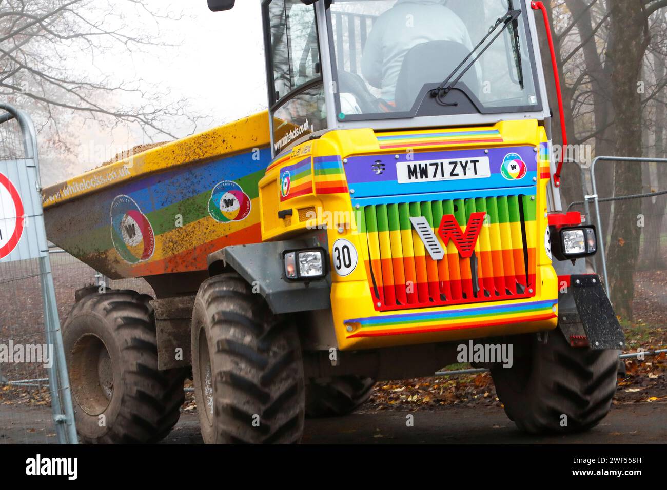 Dump Truck in LGBT colours Stock Photo - Alamy