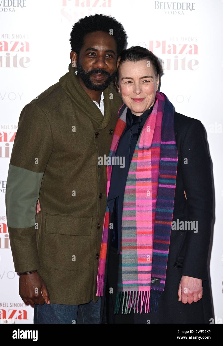 London, UK. January 28th, 2024. Rhashan Stone and Olivia Williams ...