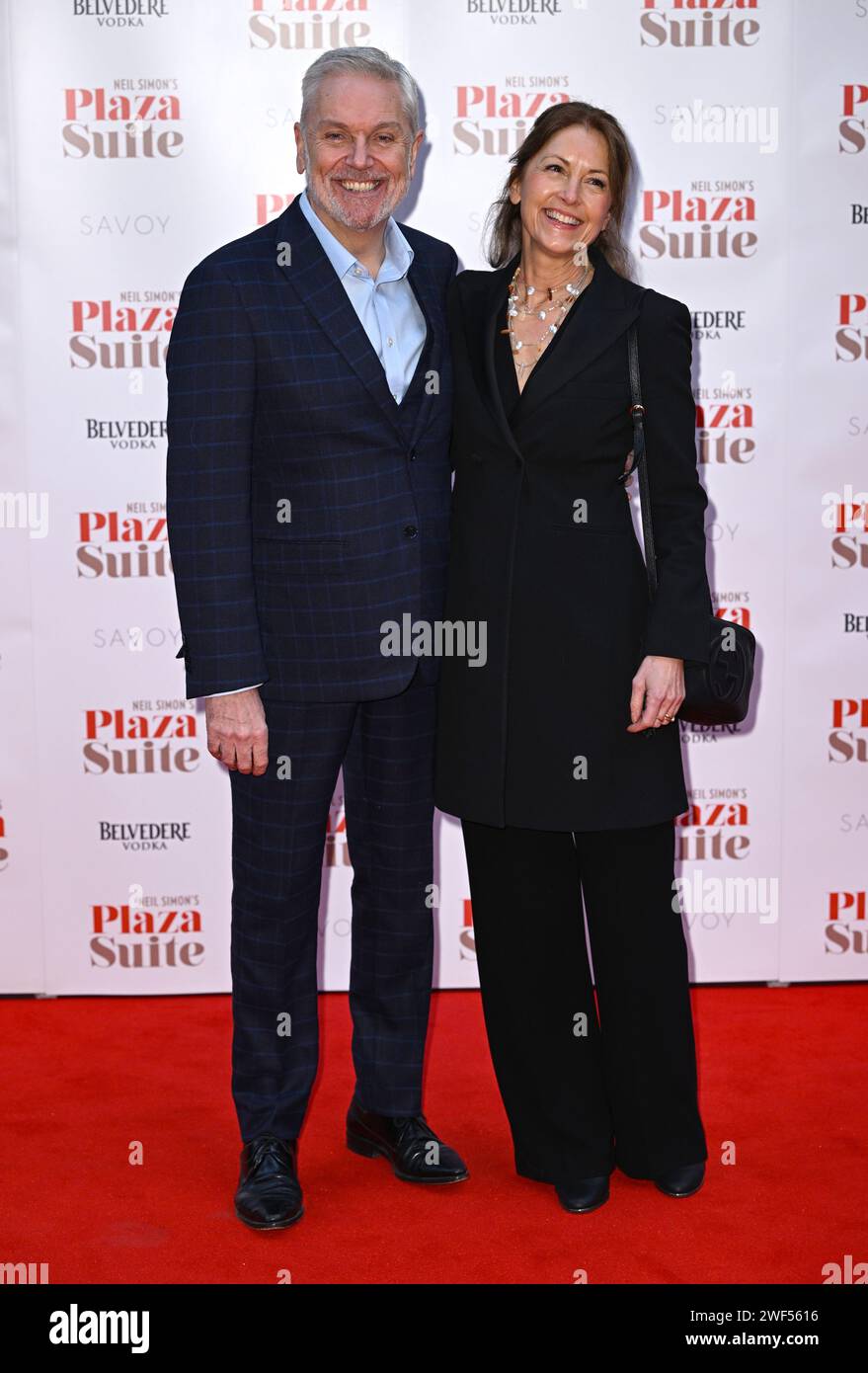 London, UK. January 28th, 2024. Brian Conley and wife arriving at the ...