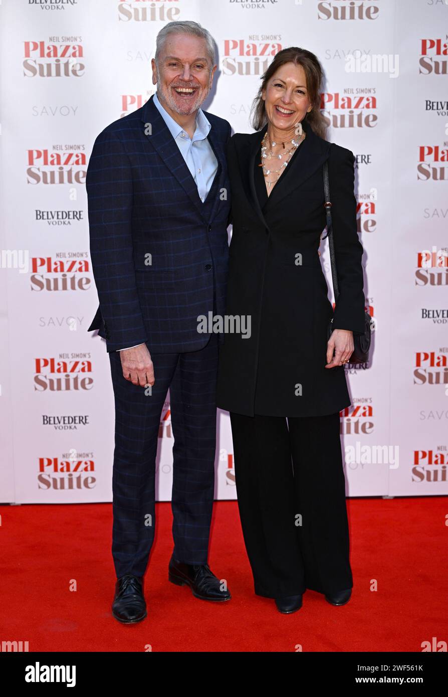 London, UK. January 28th, 2024. Brian Conley and wife arriving at the ...