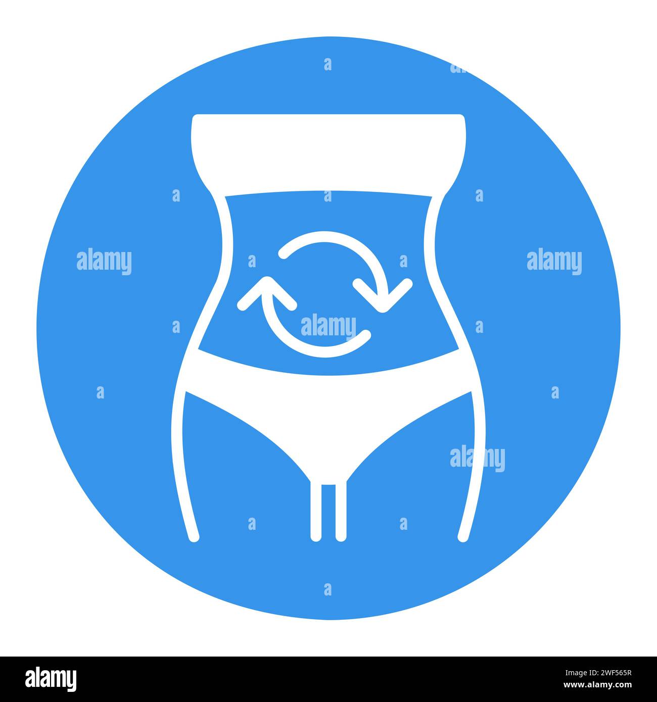 The health of the digestive vector solid icon. The women's belly sign ...