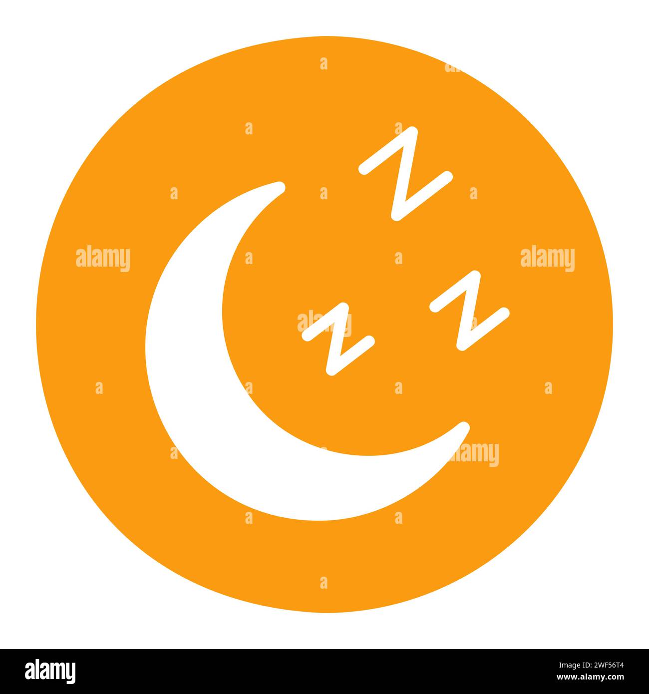 Sleeping time vector solid icon. Moon clock sign. Graph symbol for ...