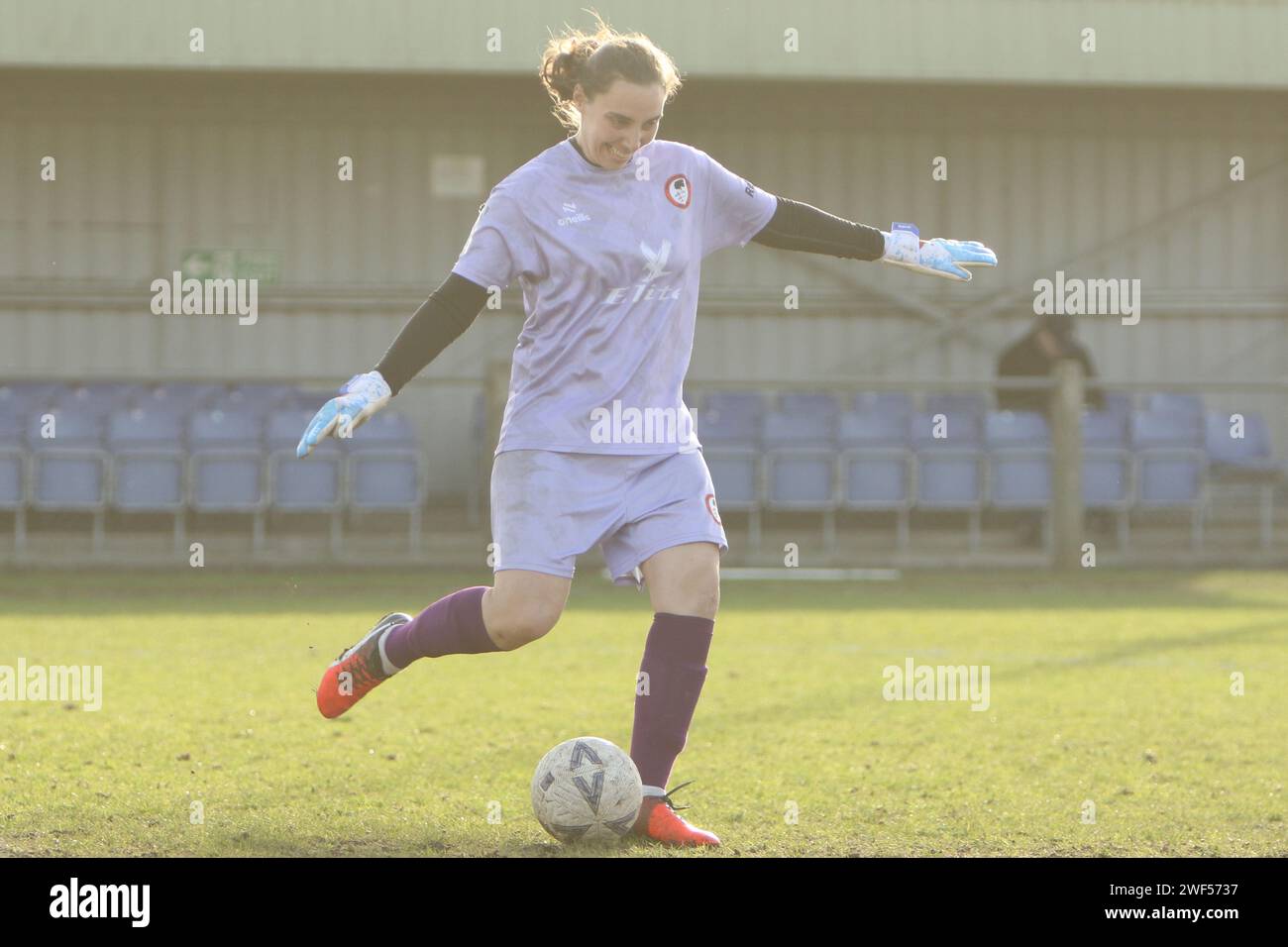 Frankie Gibbs of Ashford Town (Middx) Women FC v London Seaward FC, FA ...