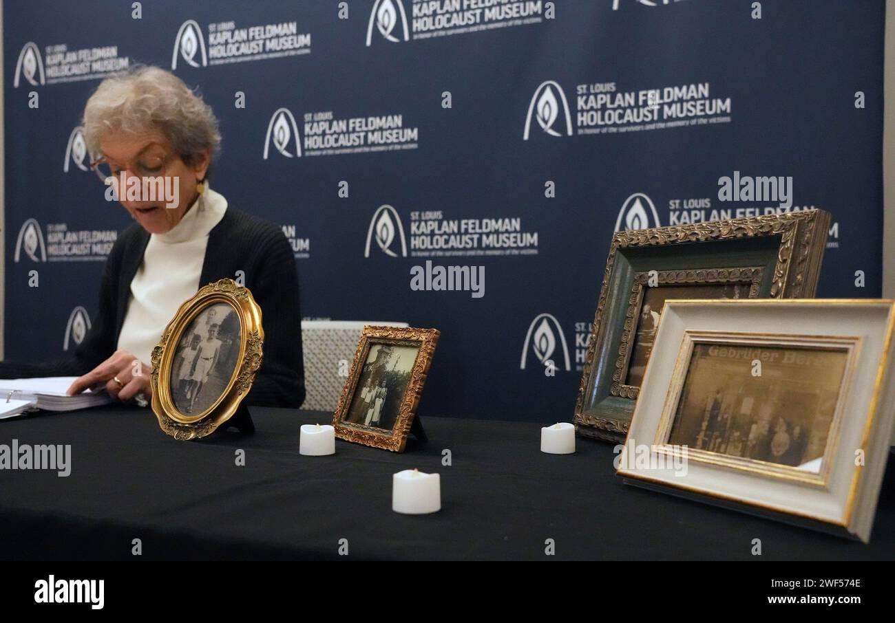 With photos of people who died in the Holocaust on display, volunteer ...