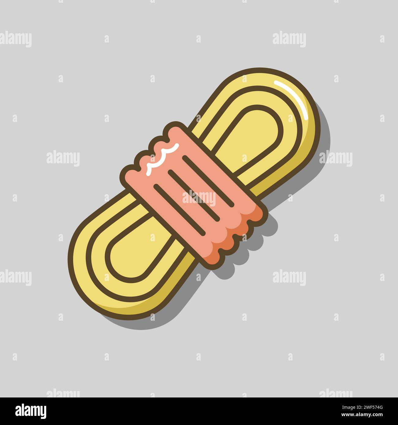 Hiking rope vector isolated icon. Camping sign. Graph symbol for travel ...