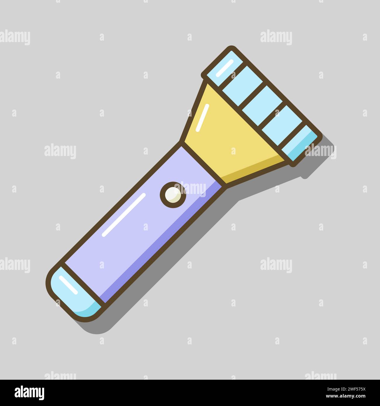 Flashlight vector isolated icon. Camping and Hiking sign. Graph symbol ...