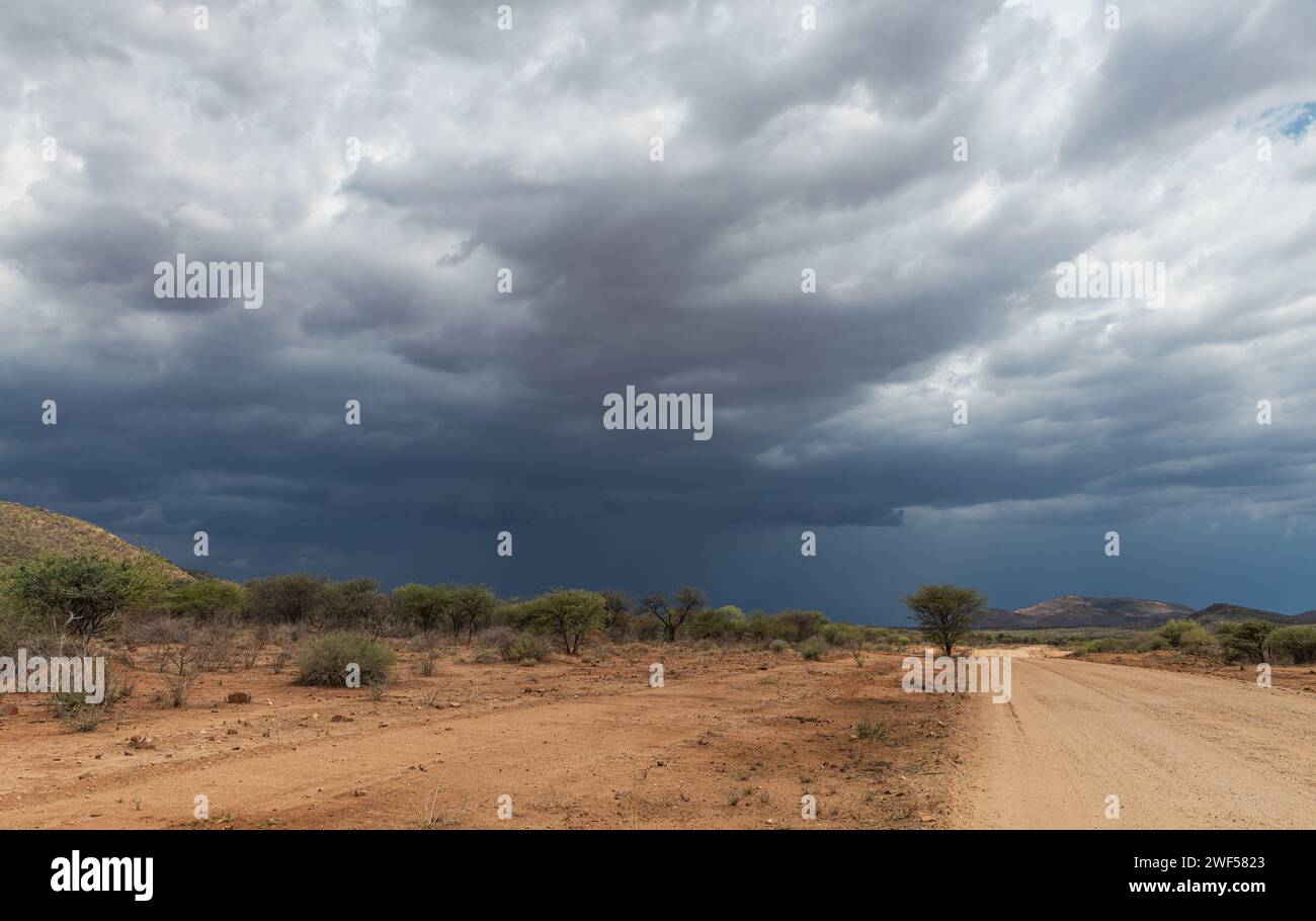 Rain Clouds Over The Landscape Near Omaruru, Namibia Kopie.jpg Stock ...