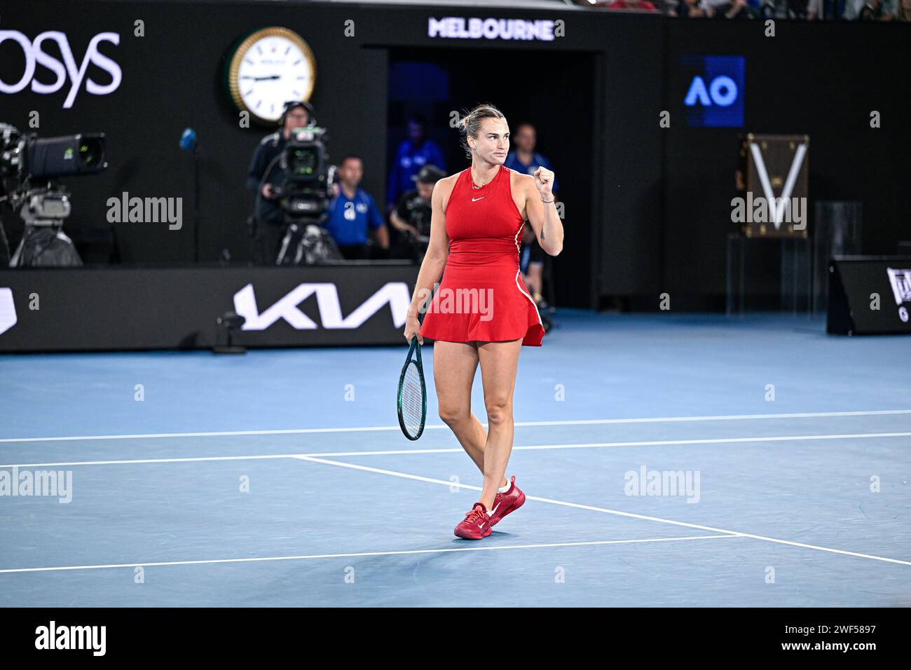 Paris, France. 27th Jan, 2024. Aryna Sabalenka during the Australian Open AO 2024 women's final ...
