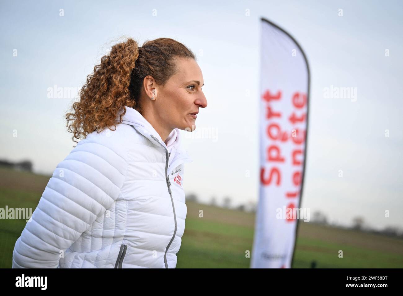 Portrait of Melina Robert-Michon, French discus thrower during the ...