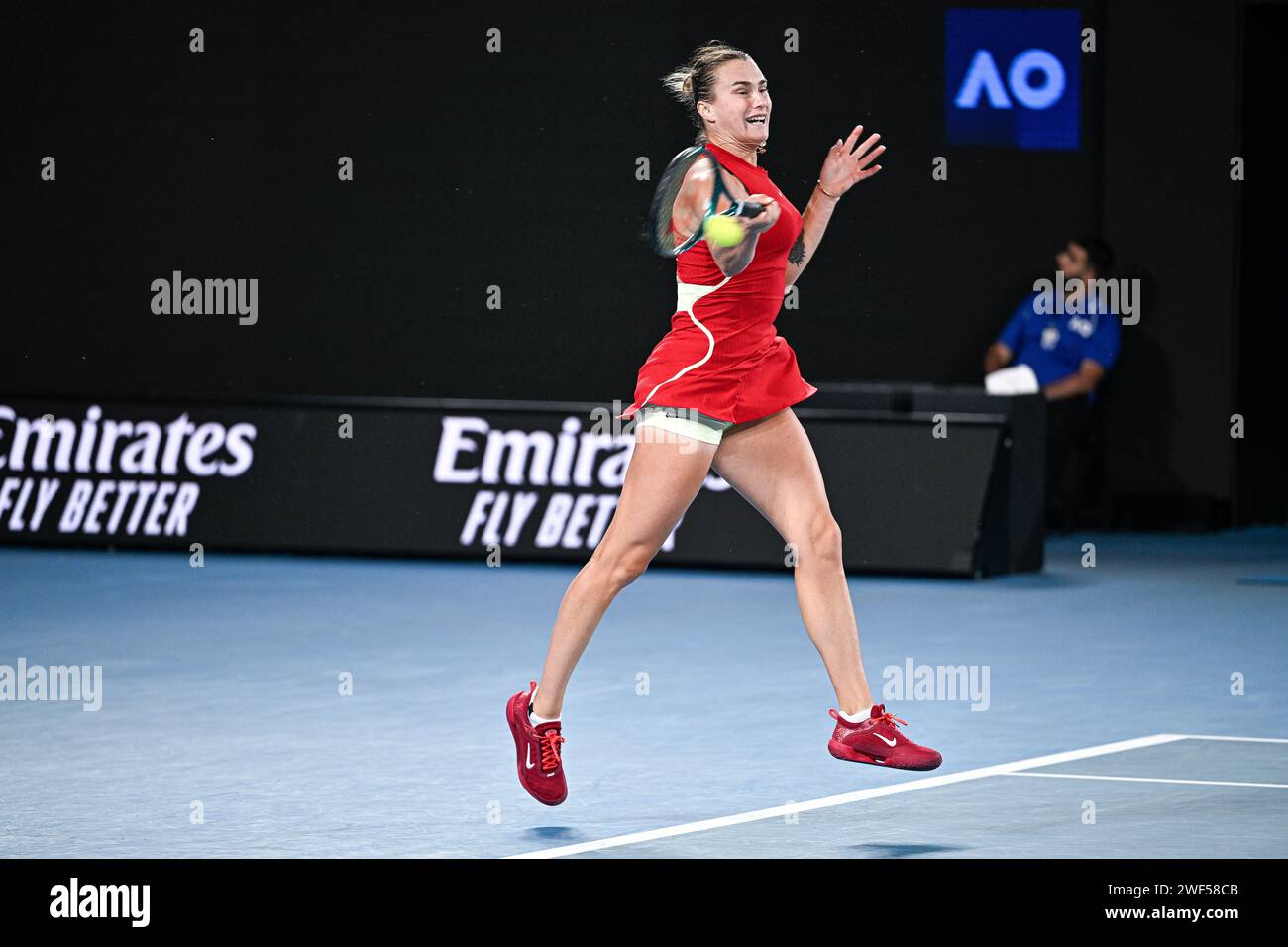 Paris, France. 27th Jan, 2024. Aryna Sabalenka during the Australian Open AO 2024 women's final ...