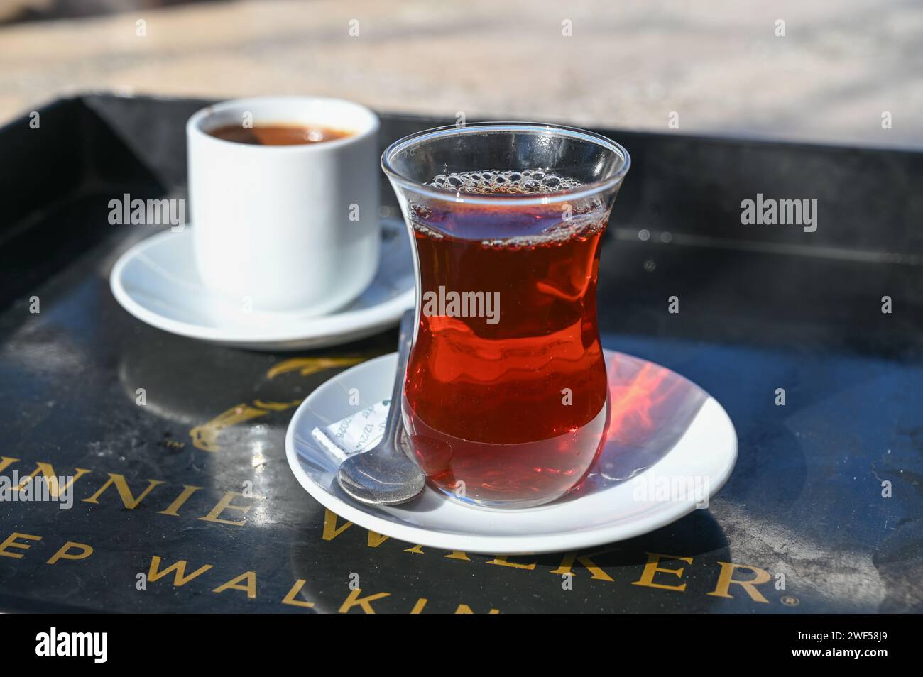 Turkish coffee and black tea Stock Photo - Alamy