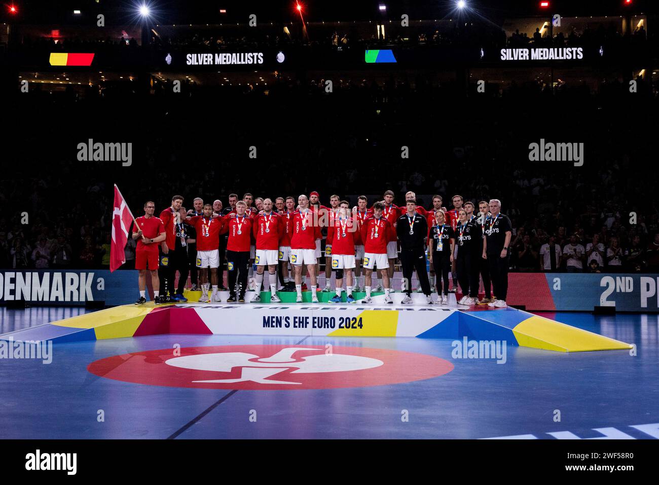 D?nemark, Die D?nische Mannschaft nach der Verleihung der Silber ...