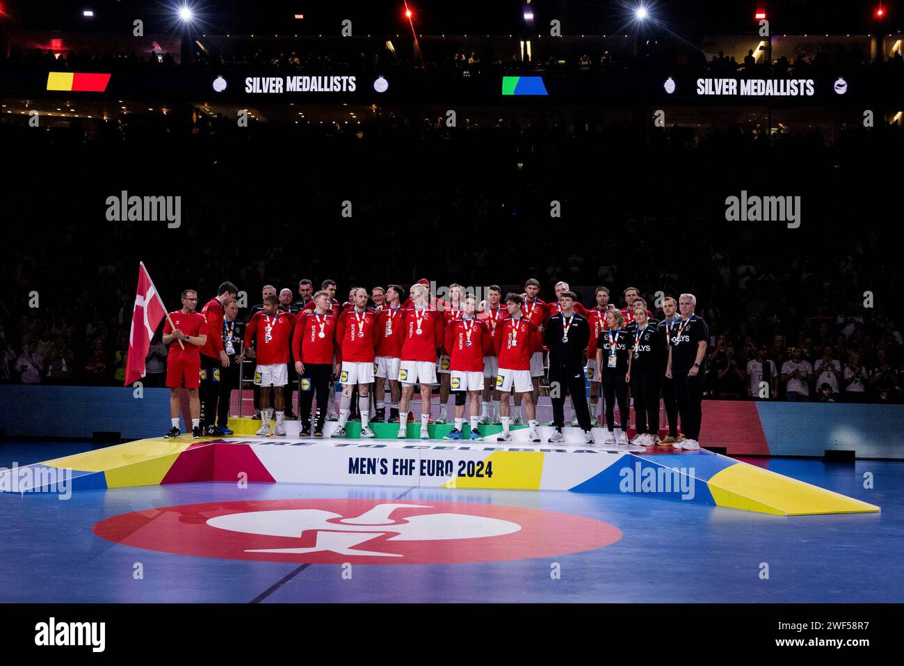 D?nemark, Die D?nische Mannschaft nach der Verleihung der Silber ...