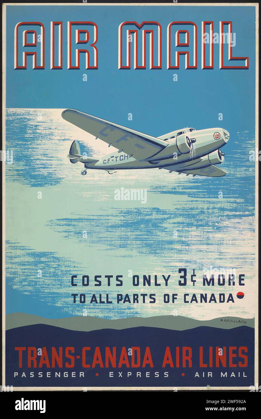 Vintage airplane ads hi-res stock photography and images - Alamy