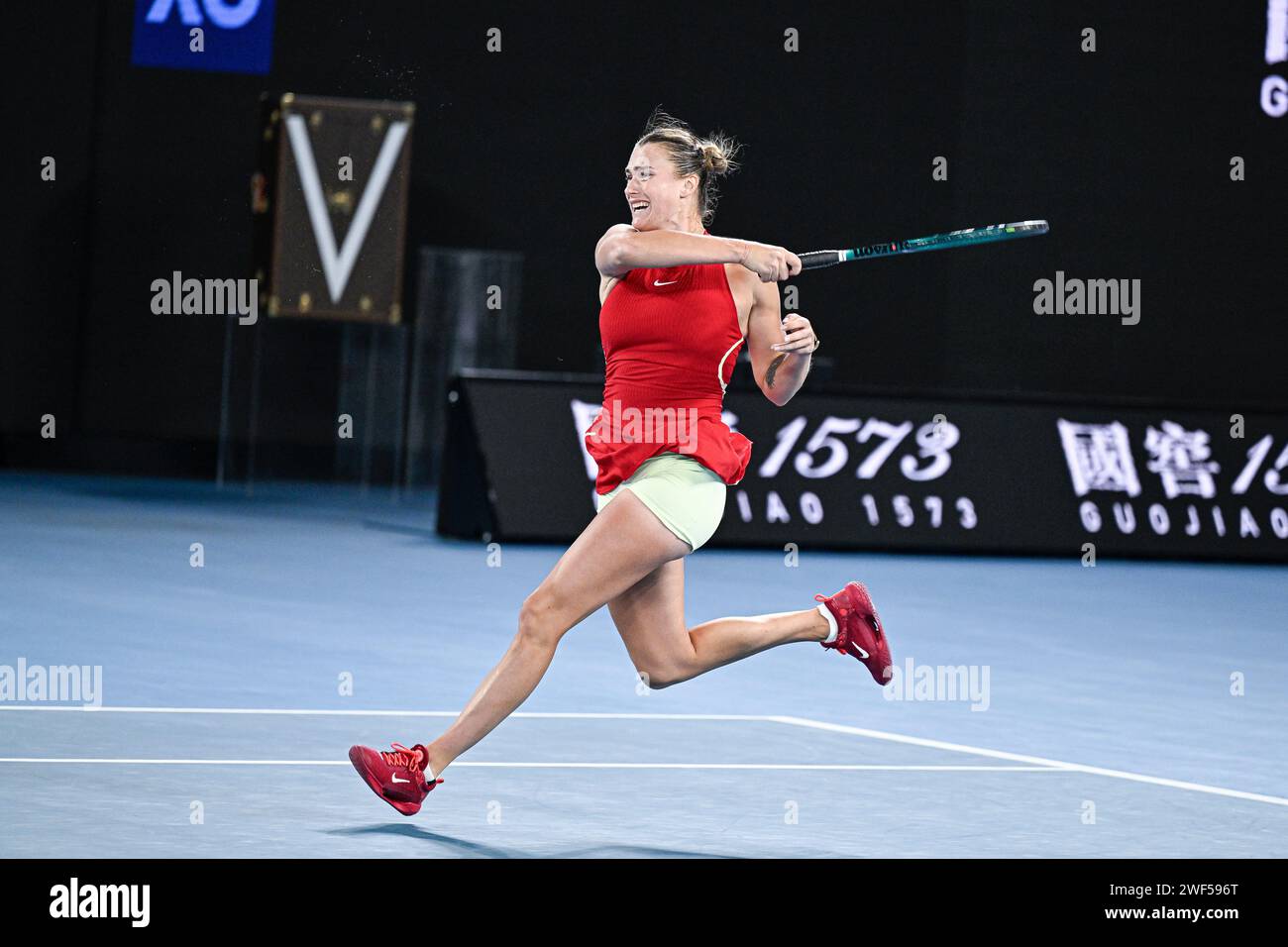 Paris, France. 27th Jan, 2024. Aryna Sabalenka during the Australian Open AO 2024 women's final ...