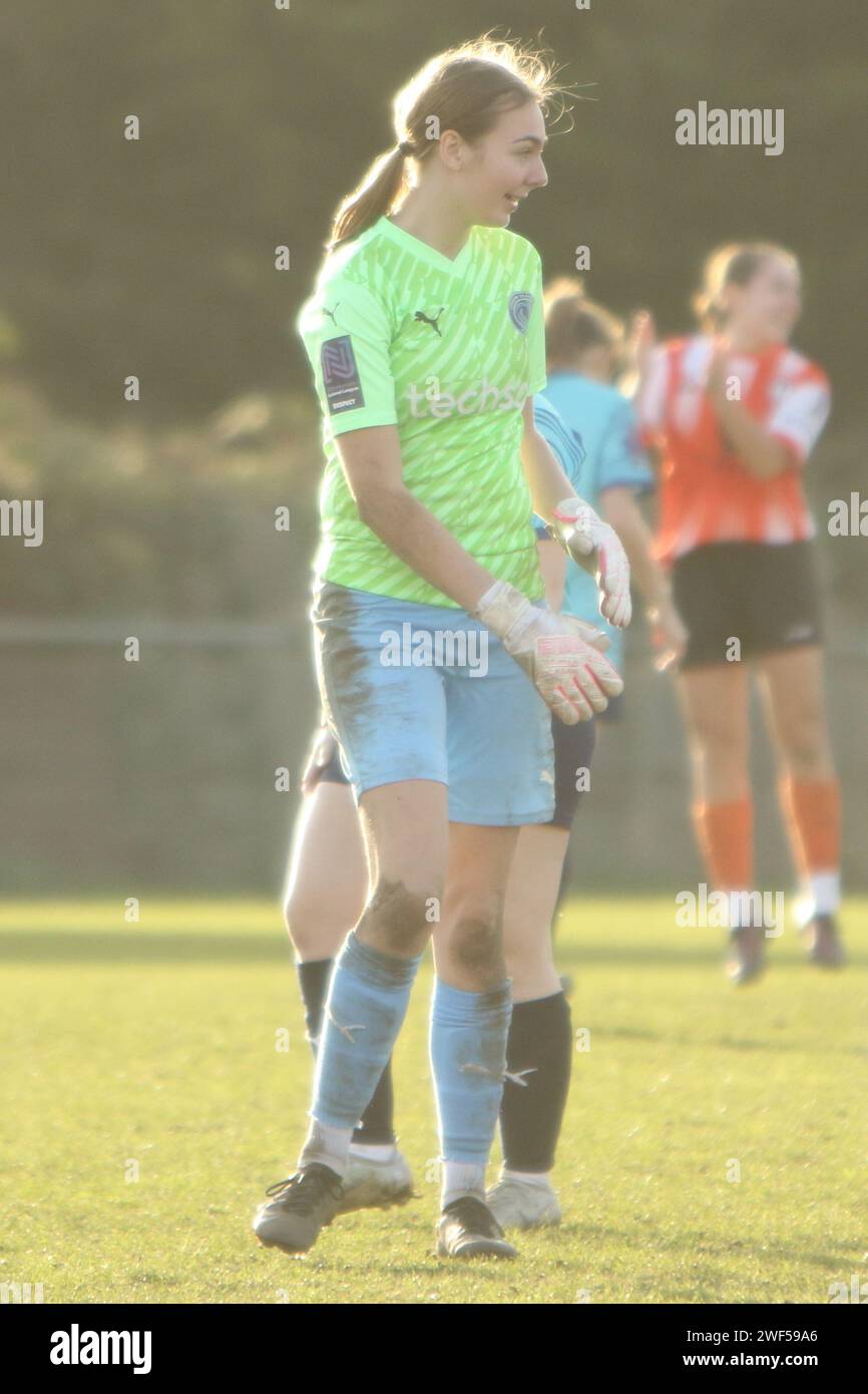 Goalkeeper Tia Ginn of London Seaward, Ashford Town (Middx) Women FC v ...