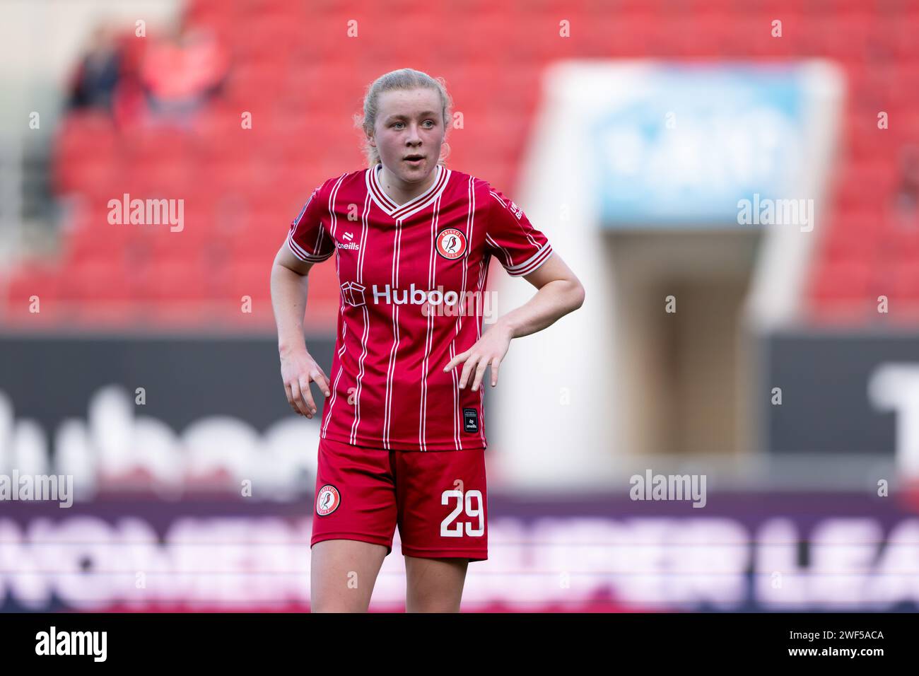 Bristol, UK. 28th January 2024. Mari Ward of Bristol City Women during ...