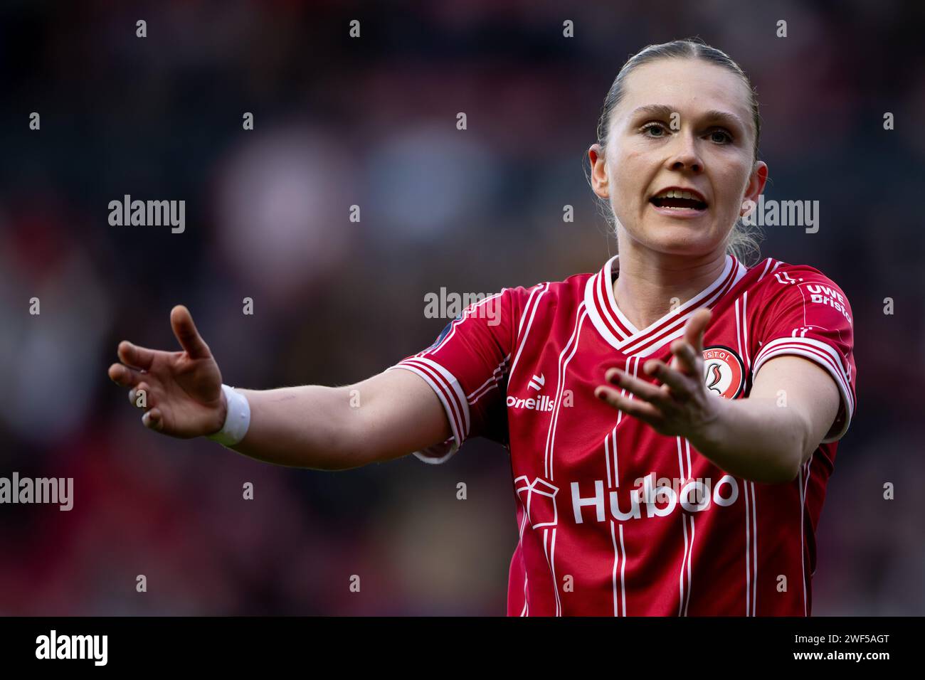 Bristol, UK. 28th January 2024. Amalie Thestrup of Bristol City Women ...