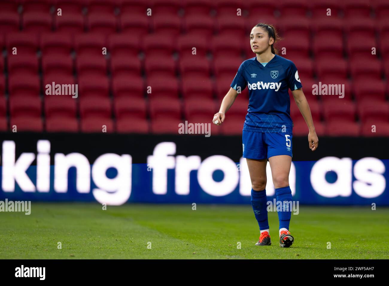 Bristol, UK. 28th January 2024. Amber Tysiak of West Ham United Women ...
