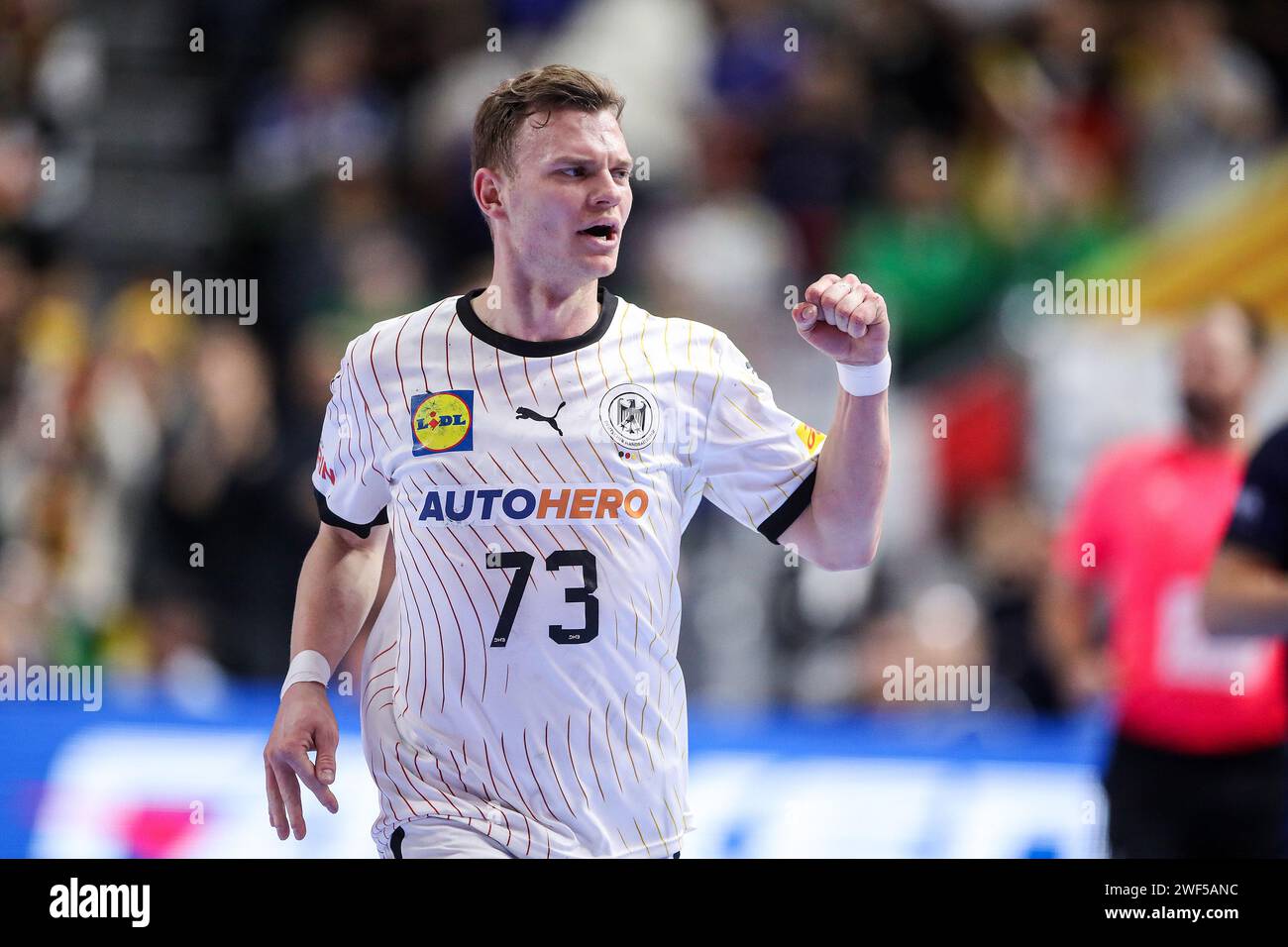 Timo Kastening during EHF Men's EURO 2024 third place handball match ...