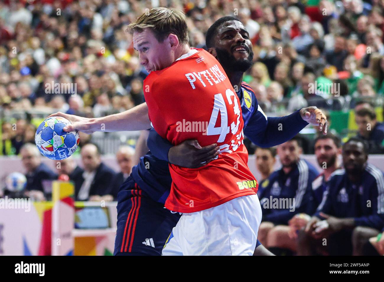 Simon Bogetoft Pytlick during EHF Men's EURO 2024 final handball match ...