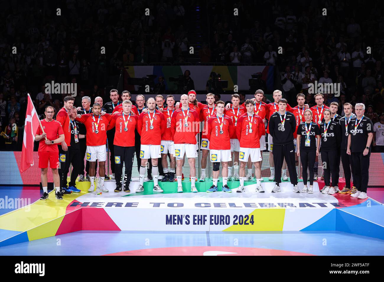 Zagreb, Croatia. 28th Jan, 2024. Denmark handball players during the ...