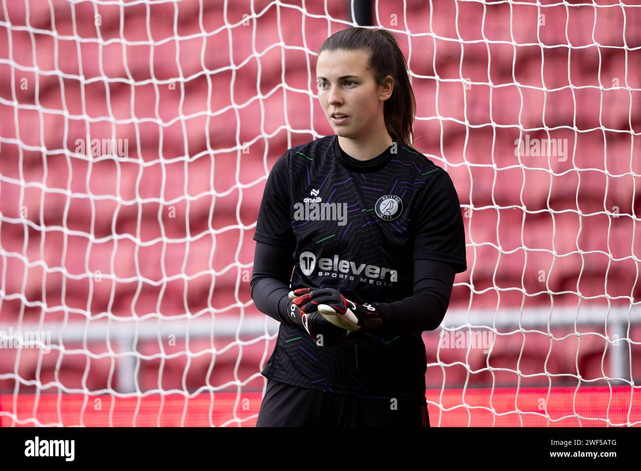 Bristol, UK. 28th January 2024. Olivia Clark of Bristol City Women ...