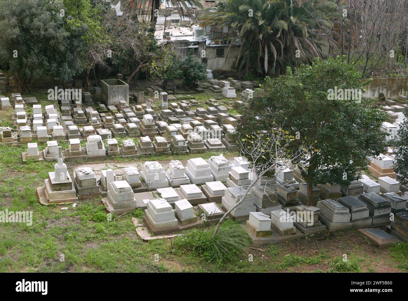 A view from above of the Jewish Cemetery, Beirut, Lebanon, January 28 ...
