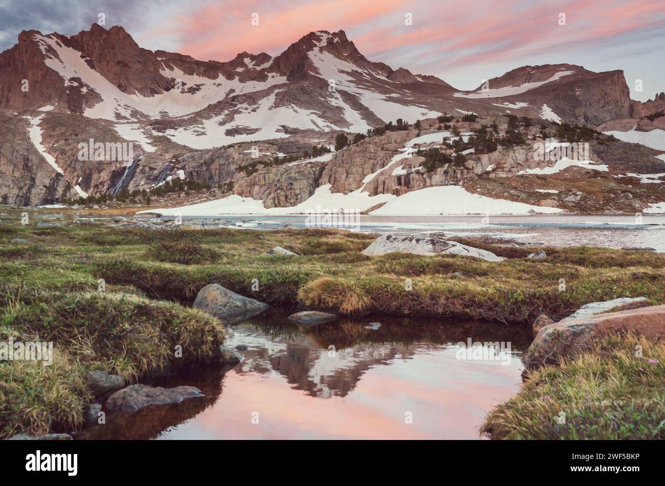 Beautiful mountain landscapes in Wind River Range in Wyoming, USA ...