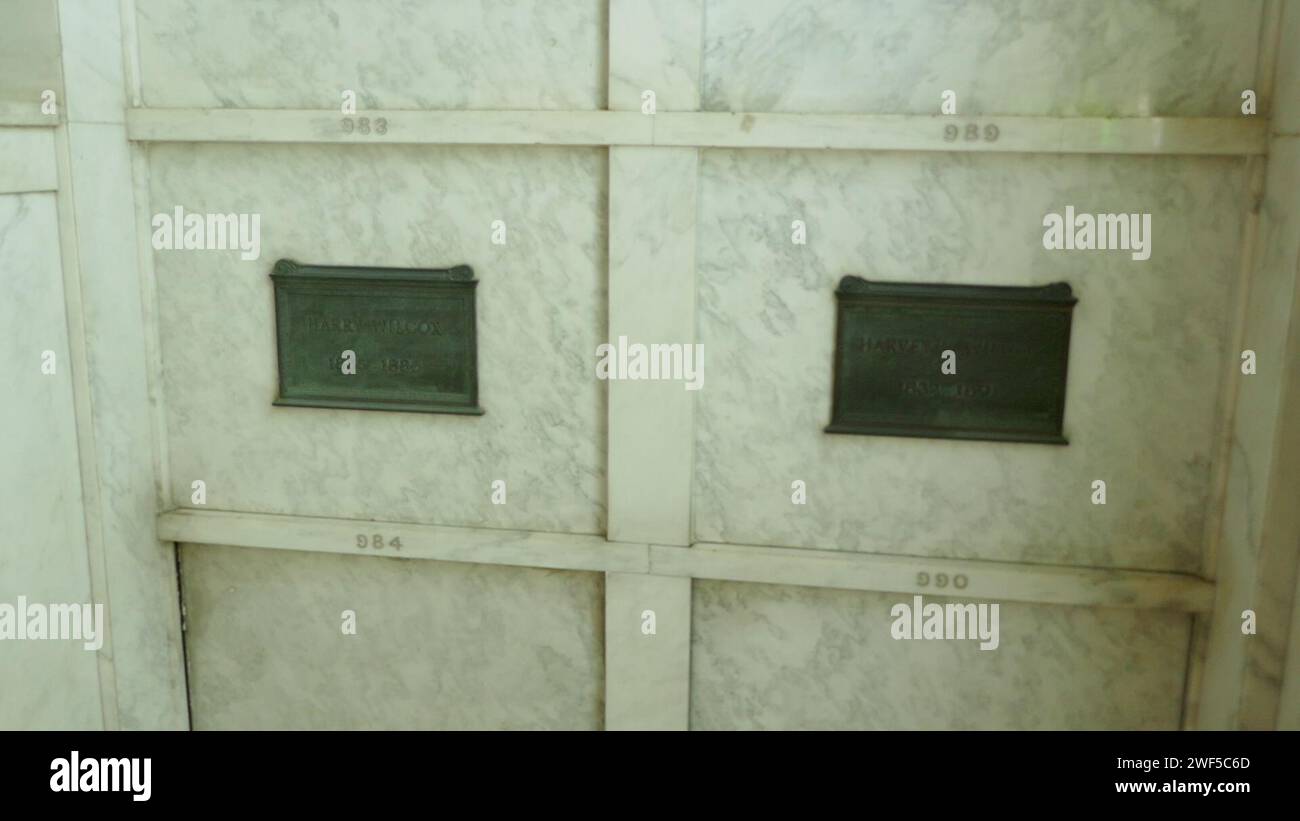 Los Angeles, California USA 27th January 2024 Harry Wilcox Grave and ...