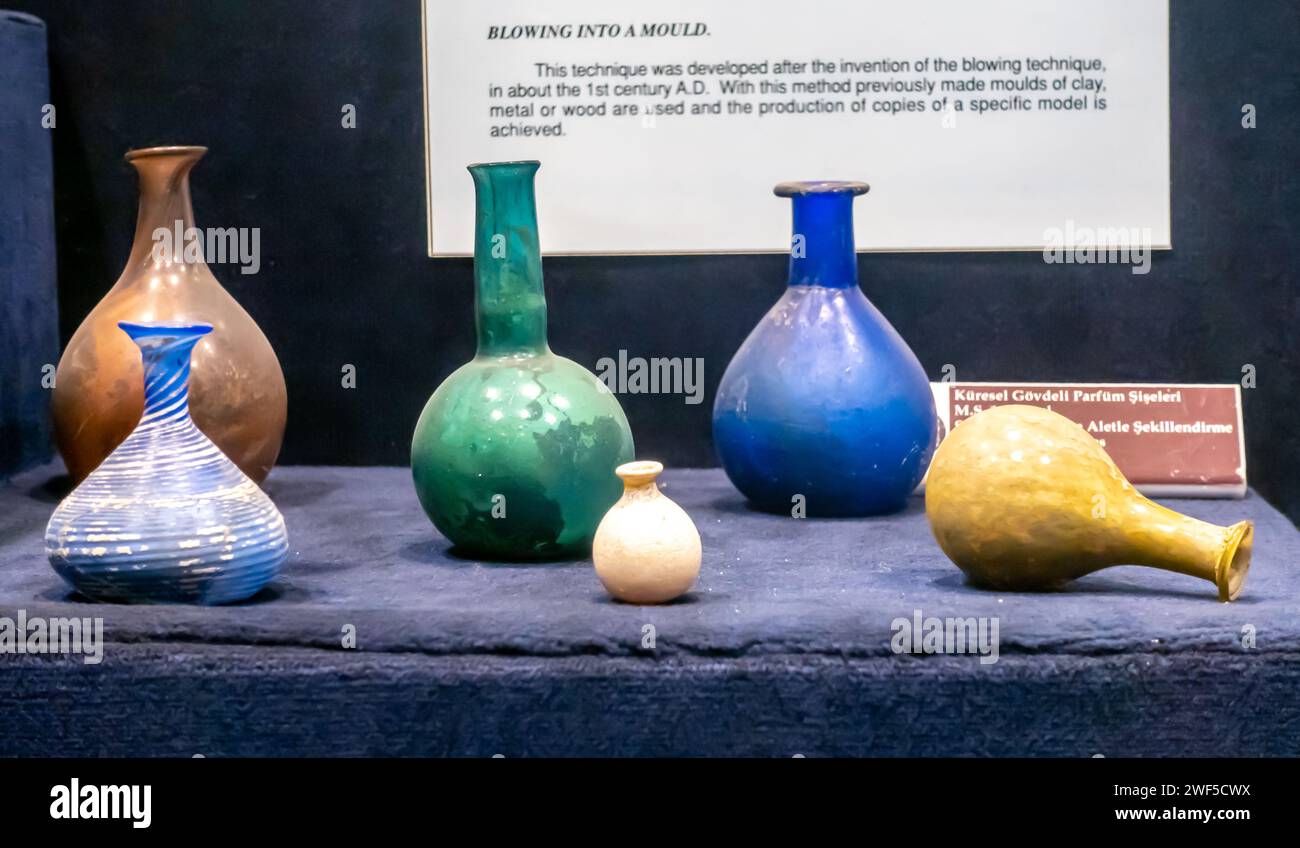 Moulded jars, glass or clay, mould jar, colorful jars moulded in the ...