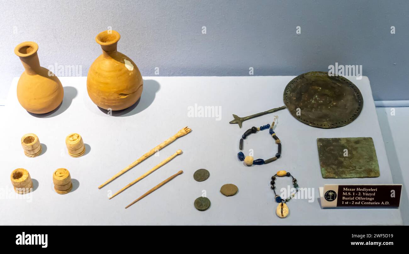 Roman burial offerings in Izmir archaeological museum, 1st - 2nd ...