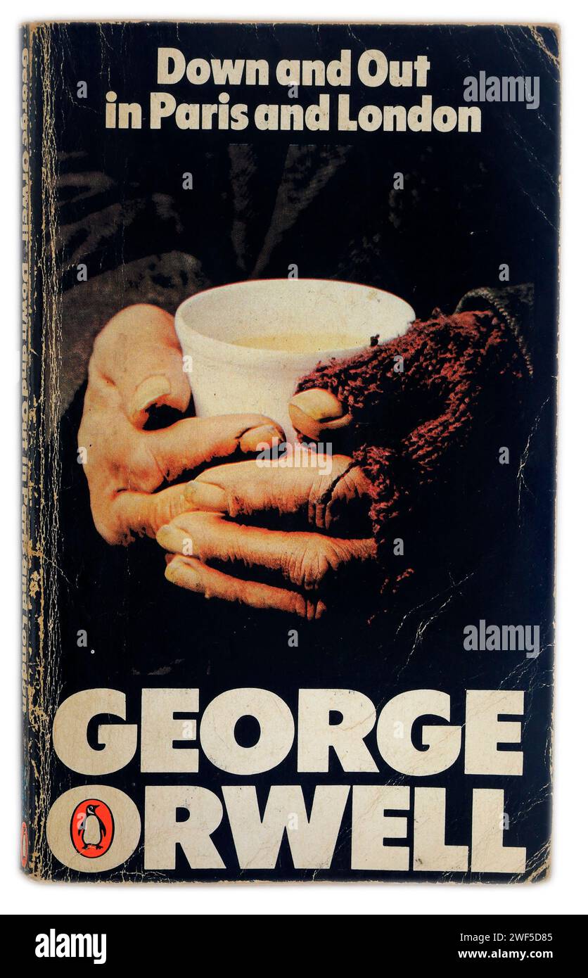 Down And Out In Paris And London by George Orwell. Book cover on light ...