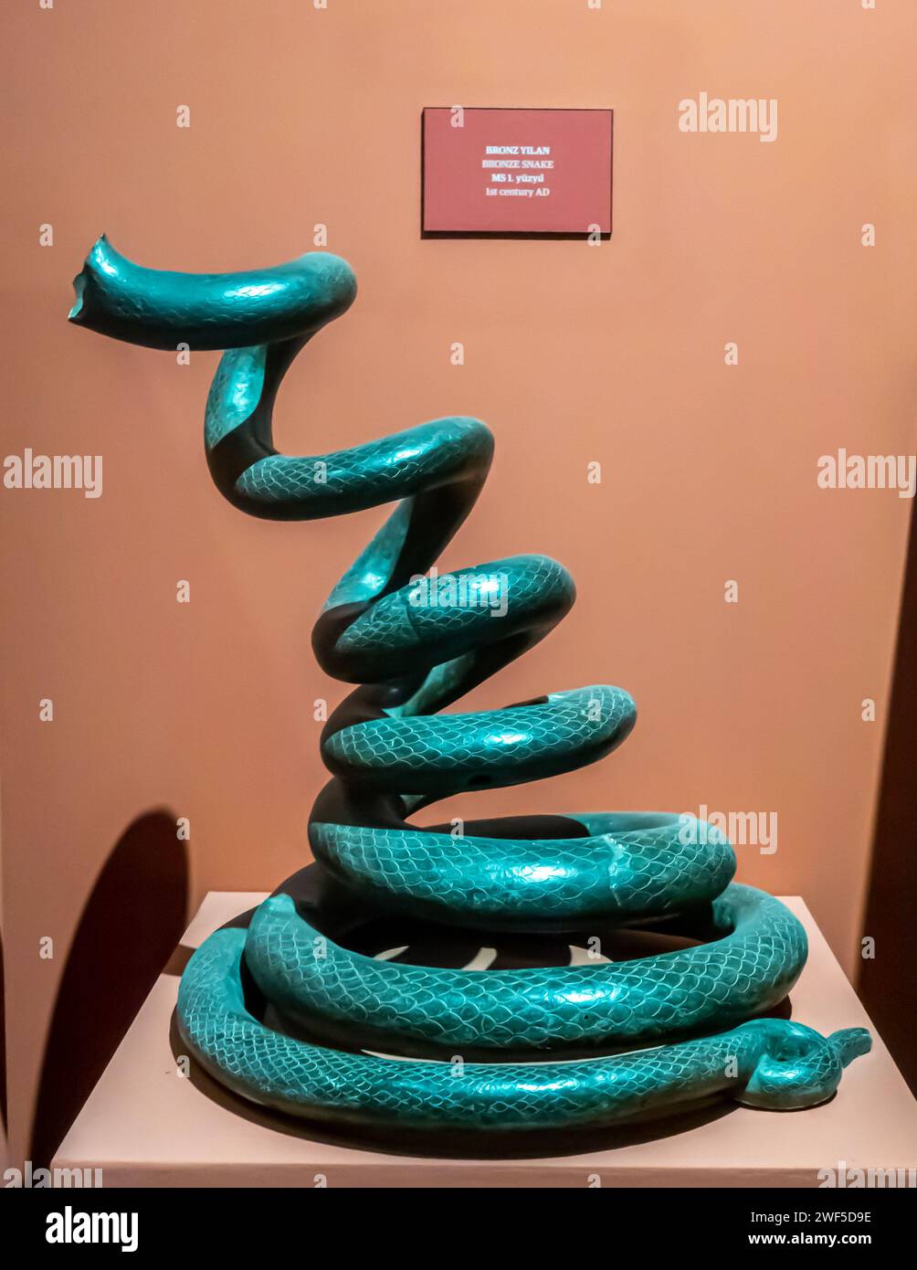 Bronze snake statue artwork, 1st century A.D., Ancient Rome Stock Photo ...