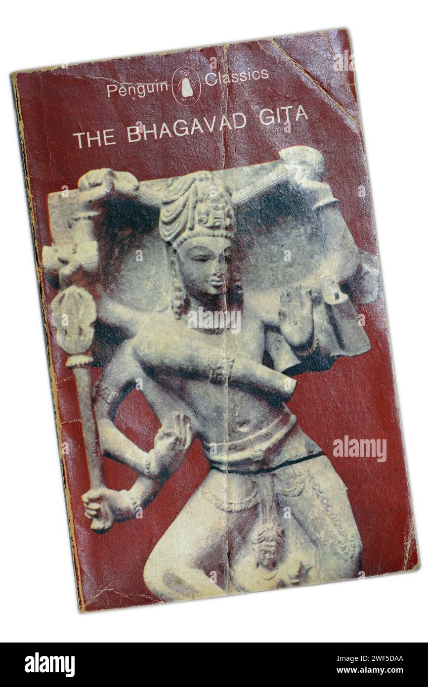 The Bhagavad Gita. Book cover on light / white background Stock Photo ...