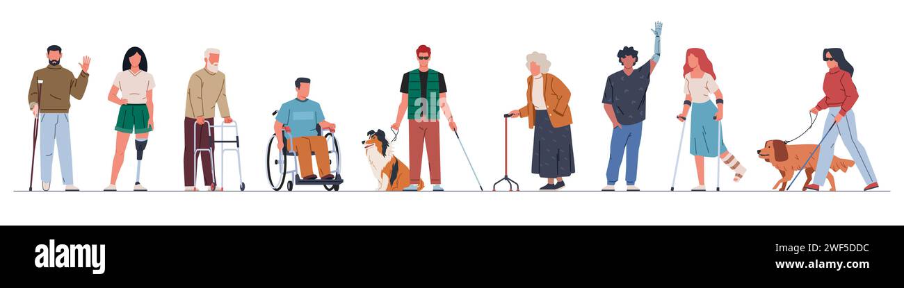 Disability people. Persons with various congenital and acquired ...